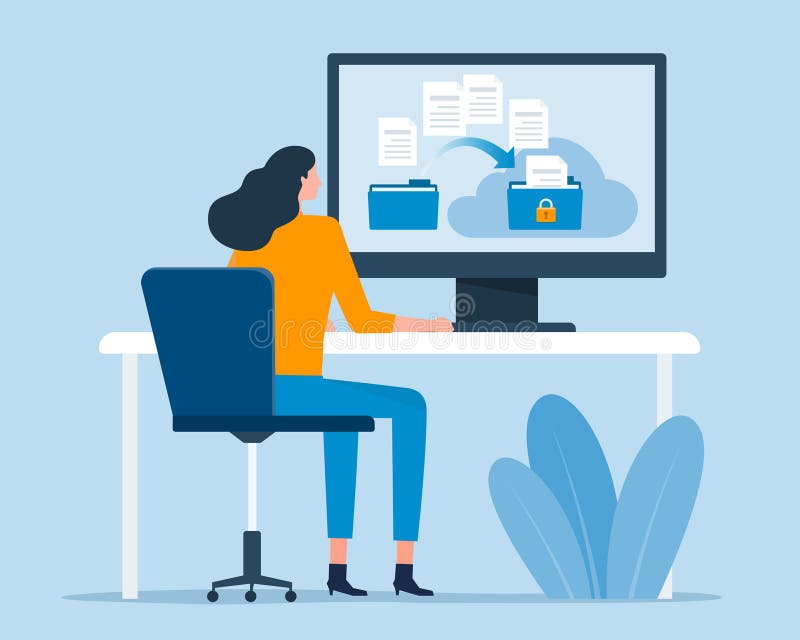 Business Technology Mobile Cloud Computing Service And Technology File Upload Backup On Cloud