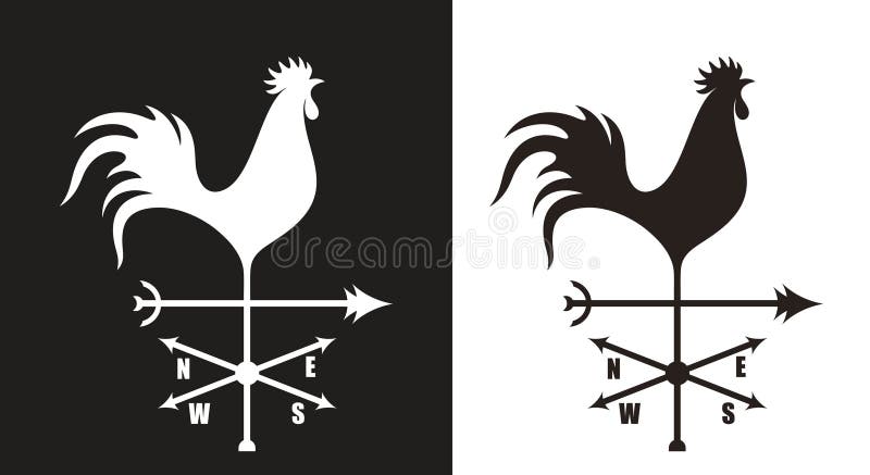 Weather Vane Logo. Rooster Weather Vane Stock Vector - Illustration of ...