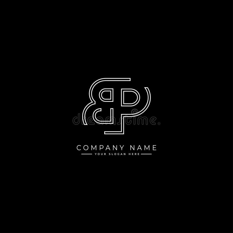 Creative Monogram for Initial Letter BP Logo - Alphabet B and P Minimal ...