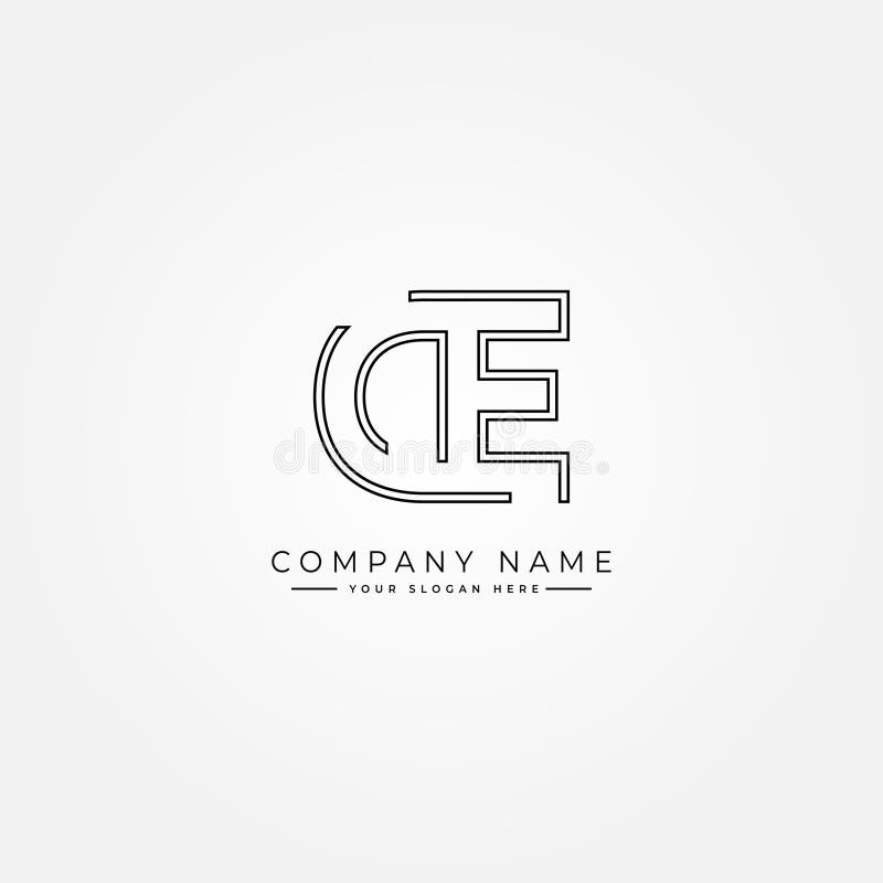 Creative Monogram for Initial Letter DE Logo - Alphabet D and E Minimal ...