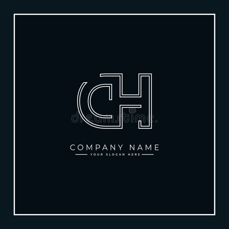 Creative Monogram for Initial Letter DH Logo - Alphabet D and H Minimal ...