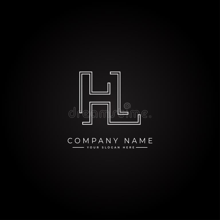 Creative Monogram for Initial Letter HL Logo - Alphabet H and L Minimal ...