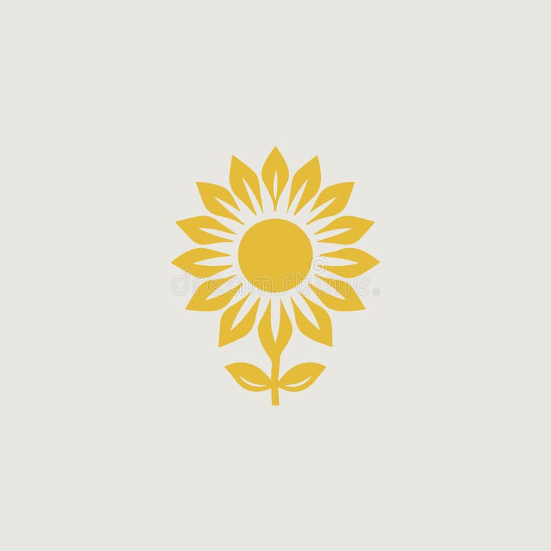 Image of a Simple and Stylish Logo that Symbolically Uses Sunflowers ...