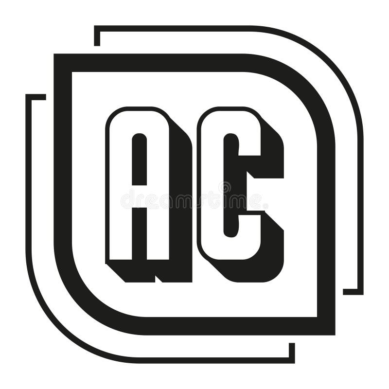 AC Letter Monogram Logo Design Stock Vector - Illustration of artwork ...