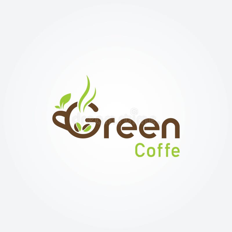 Letter G Green Coffee Logo Design Vector Image Stock Vector ...