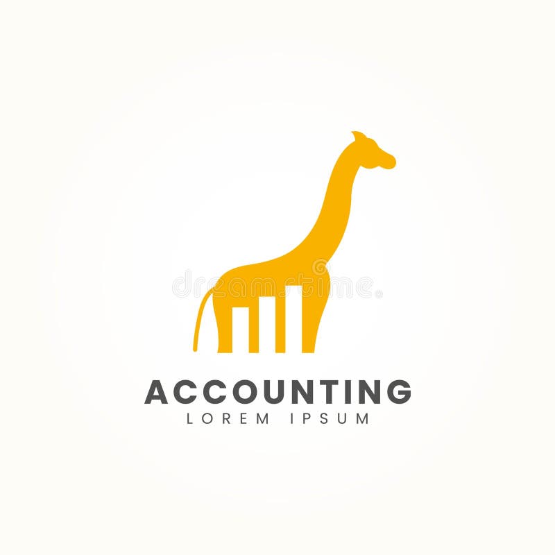 Giraffe Finance Chart Logo Design Vector Template Stock Vector ...