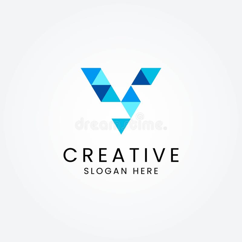 Abstract V Letter Digital Tech Logo Vector Image Stock Vector ...