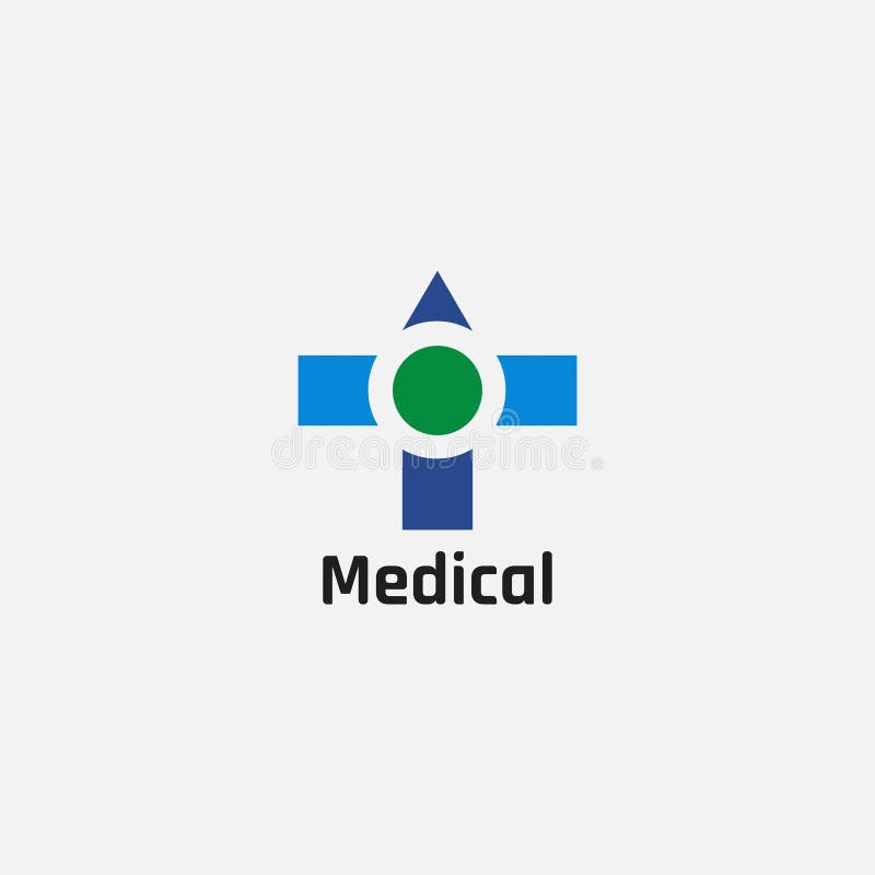 Medical Logo with Plus Sign and Circle Stock Vector - Illustration of ...