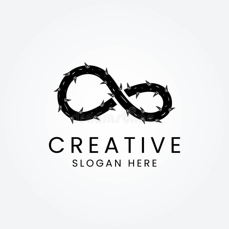 Infinity Barbed Wire Logo Icon Design Vector Template Stock Vector ...