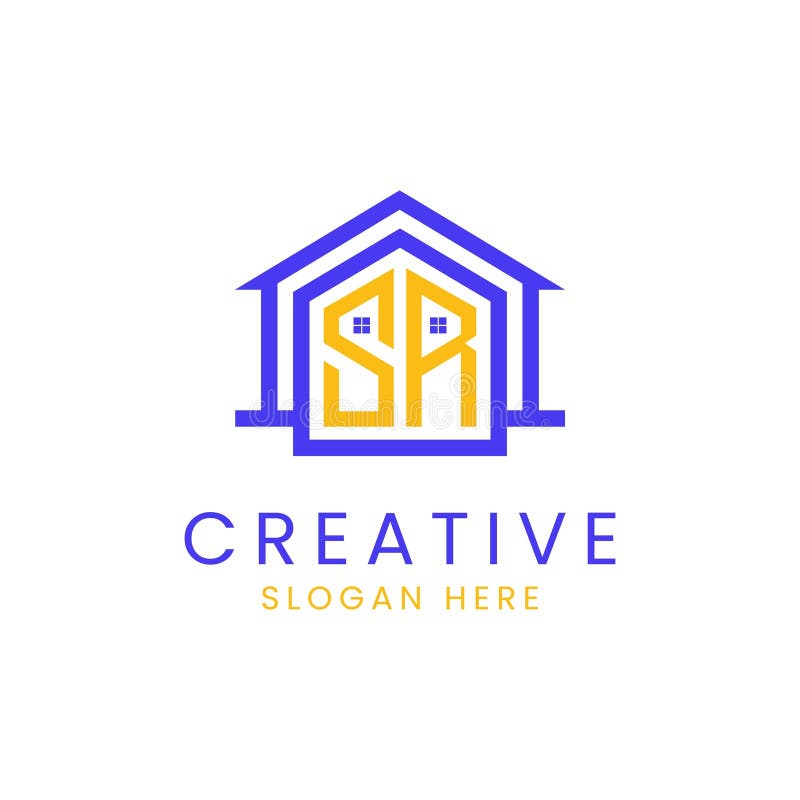 Creative Letter SR with Simple House Icon Logo Design Vector Image ...
