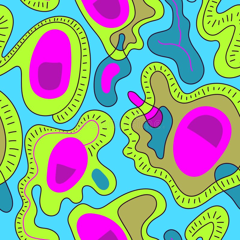 Seamless Vector Colorful Hippy Pattern. Unique Arts Stock Vector ...