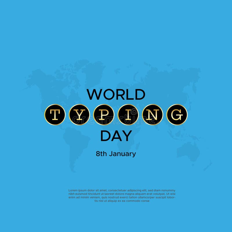 World Typing Day Vector Illustration Stock Vector - Illustration of ...