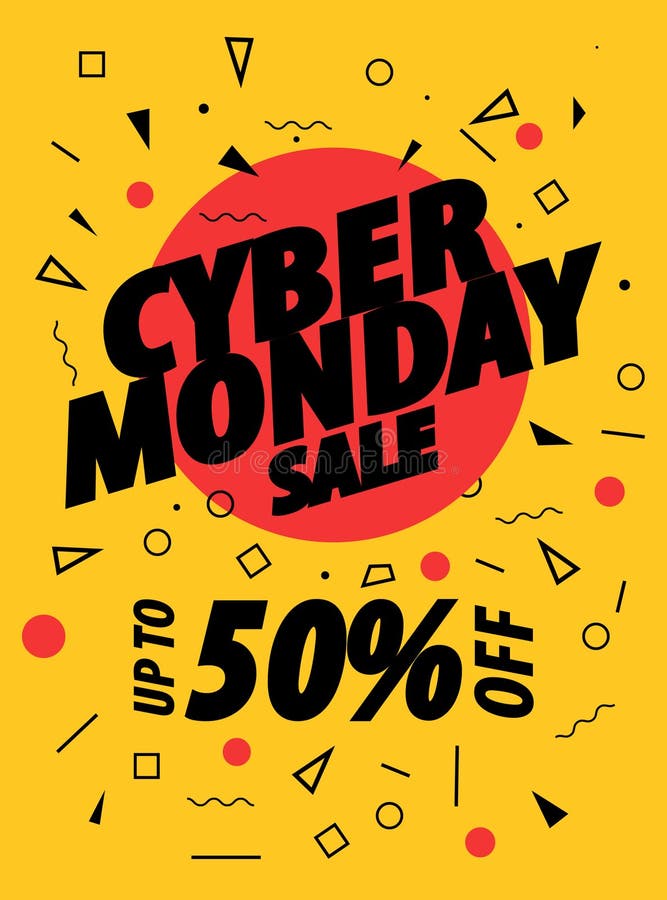 Cyber Monday Sale Poster Flyer or Social Media Post Design Stock Vector ...