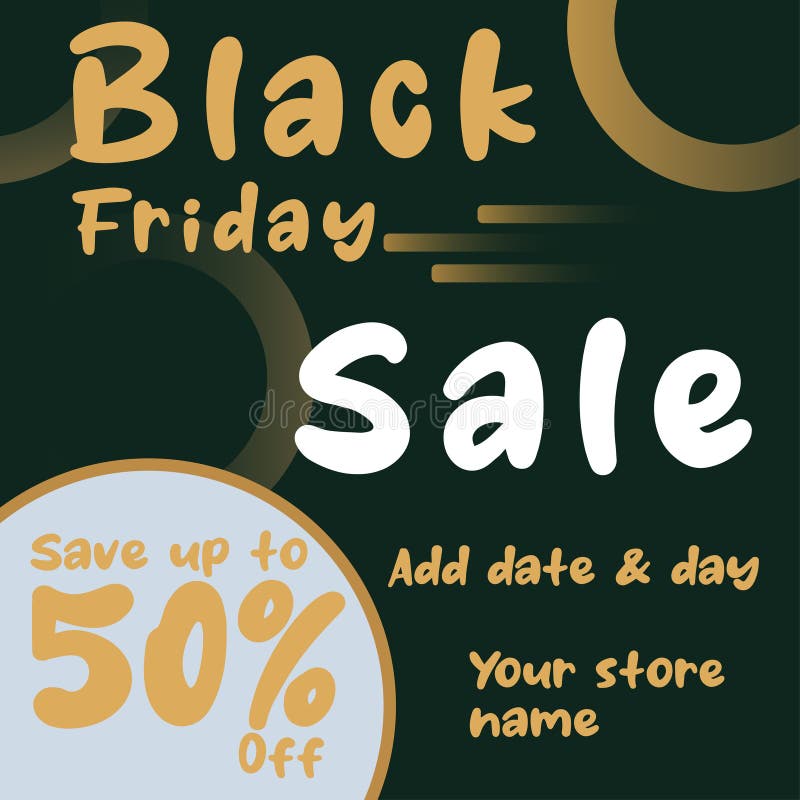 Black Friday Sale Flyer Poster Social Media Post Design Stock Vector ...