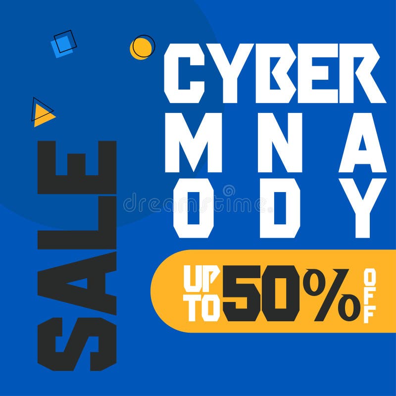 Cyber Monday Sale Poster Flyer or Social Media Post Design Stock Vector ...
