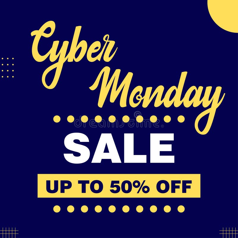 Cyber Monday Sale Poster Flyer or Social Media Post Design Stock Vector ...