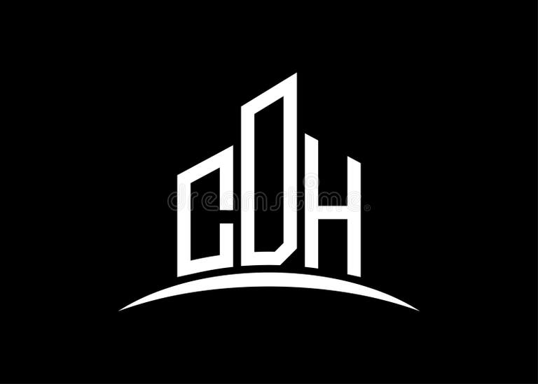 Letter CDH Building Vector Monogram Logo Design Template. Building ...