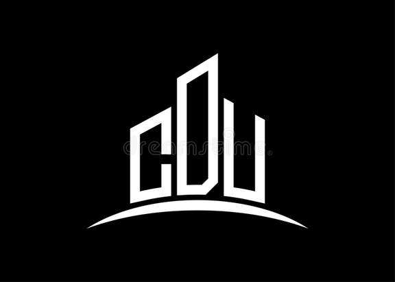 Letter CDU Building Vector Monogram Logo Design Template. Building ...