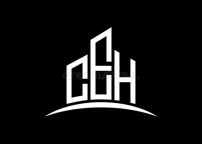 Letter CEH Building Vector Monogram Logo Design Template. Building ...