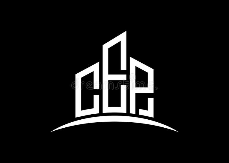 Letter CEP Building Vector Monogram Logo Design Template. Building ...