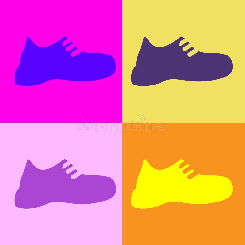 Colorful shoe icon stock vector. Illustration of lifestyle - 298102676