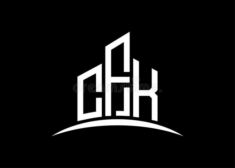 Letter CFK Building Vector Monogram Logo Design Template. Building ...