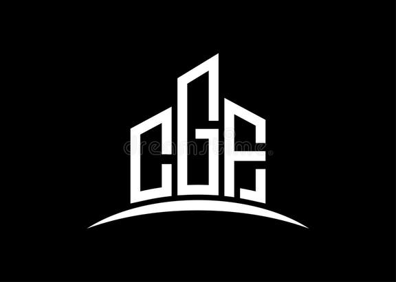 Letter CGF Building Vector Monogram Logo Design Template. Building ...