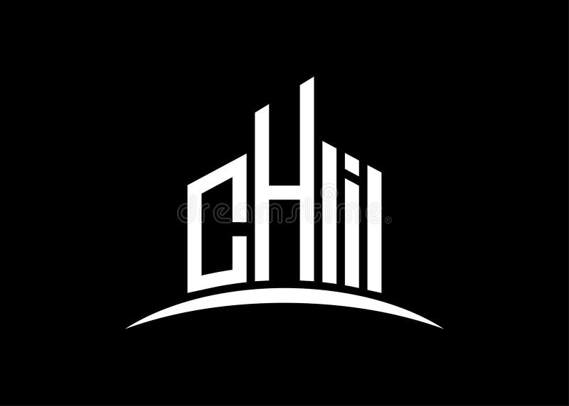 Letter CHI Building Vector Monogram Logo Design Template. Building ...