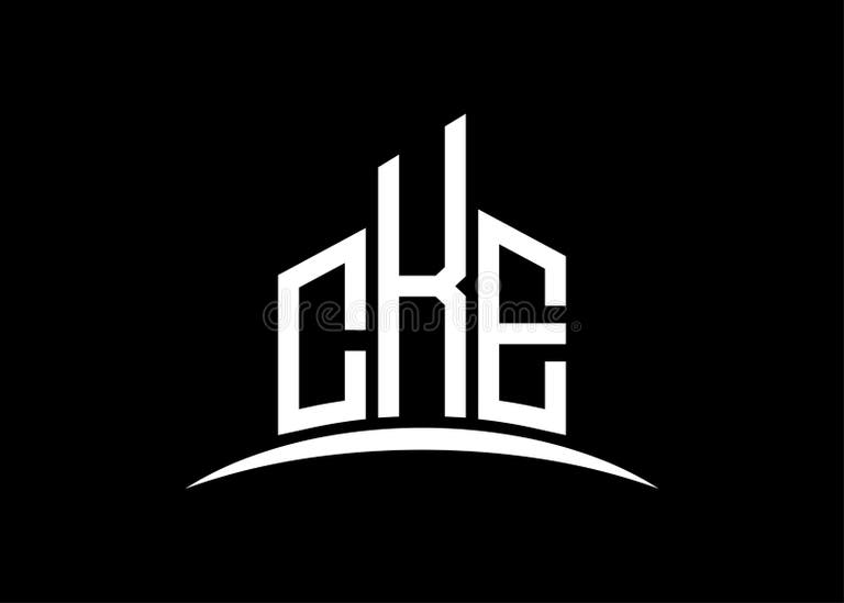 Letter CKE Building Vector Monogram Logo Design Template. Building ...