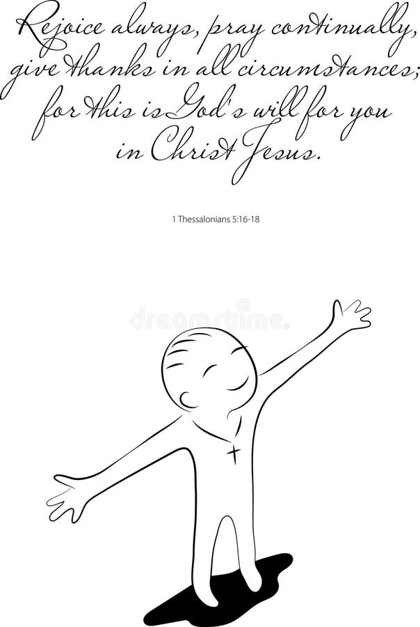 Joyful Cheerful Happy Blessed Person or Child Line Drawing Stock Vector ...