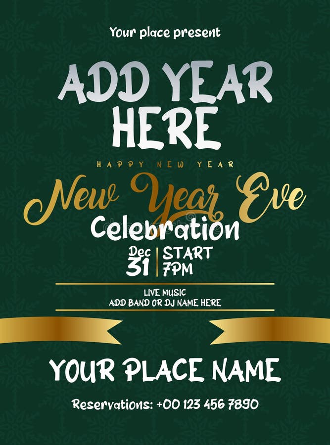 New Year Party Poster Flyer Social Media Post Design Stock Vector ...