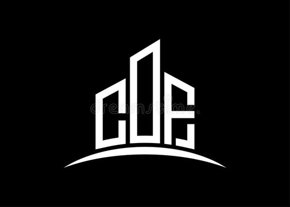Letter COF Building Vector Monogram Logo Design Template. Building ...