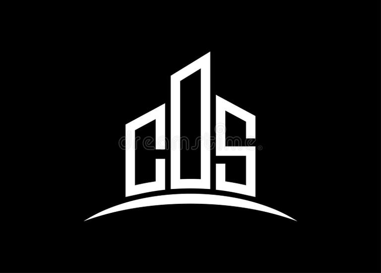 Letter COS Building Vector Monogram Logo Design Template. Building ...