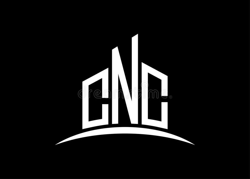 Letter CNC Building Vector Monogram Logo Design Template. Building ...