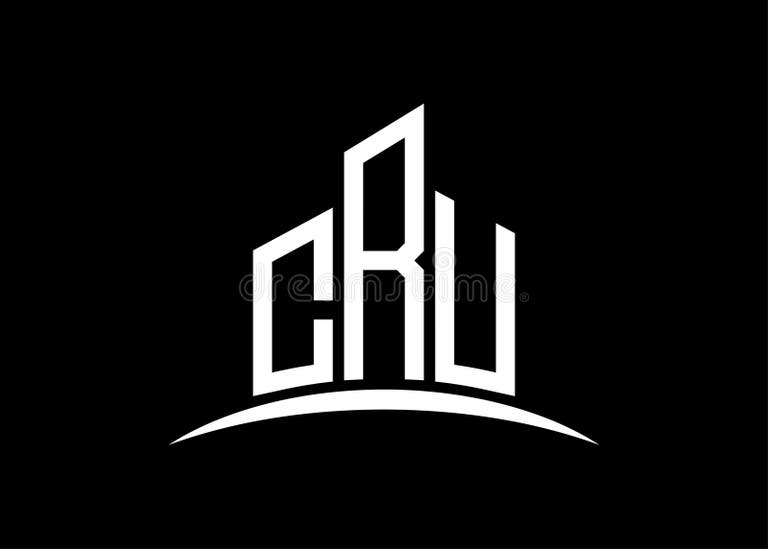 Letter CRU Building Vector Monogram Logo Design Template. Building ...