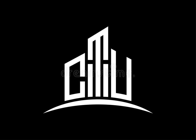 Letter CTU Building Vector Monogram Logo Design Template. Building ...