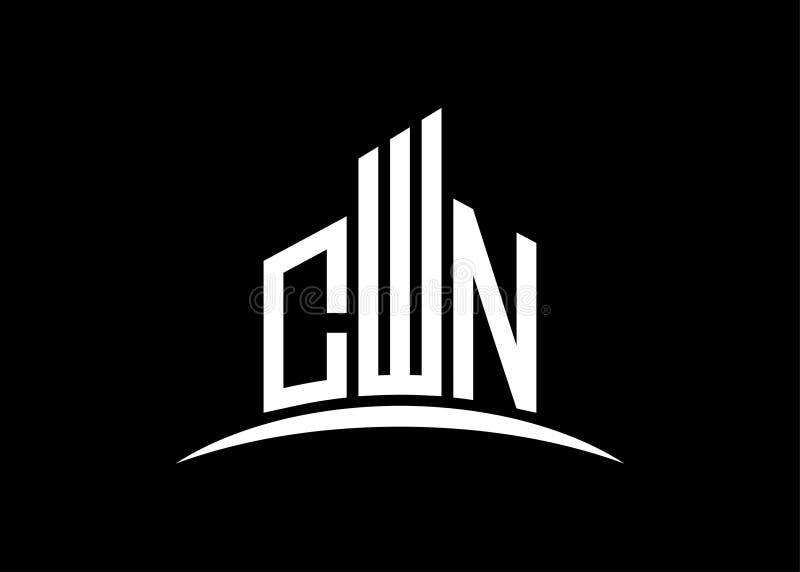 Letter CWN Building Vector Monogram Logo Design Template. Building ...