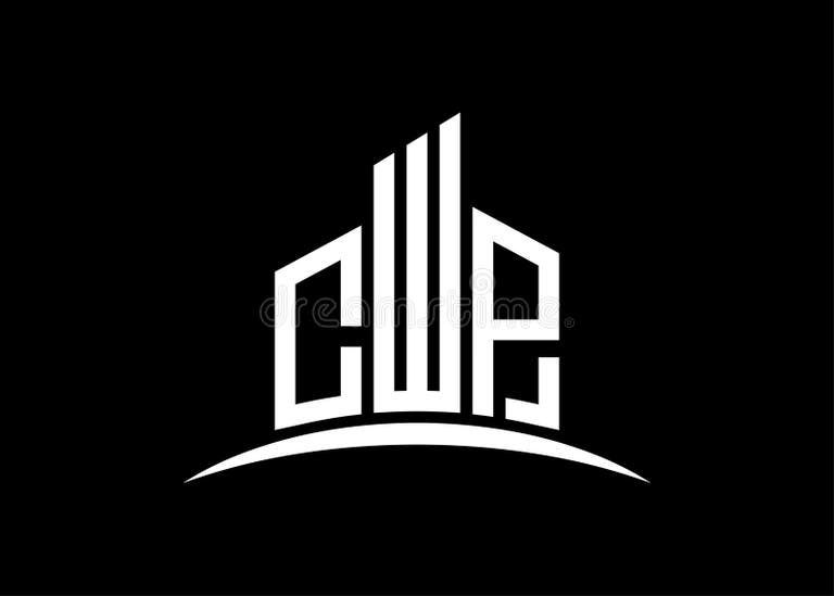 Letter CWP Building Vector Monogram Logo Design Template. Building ...