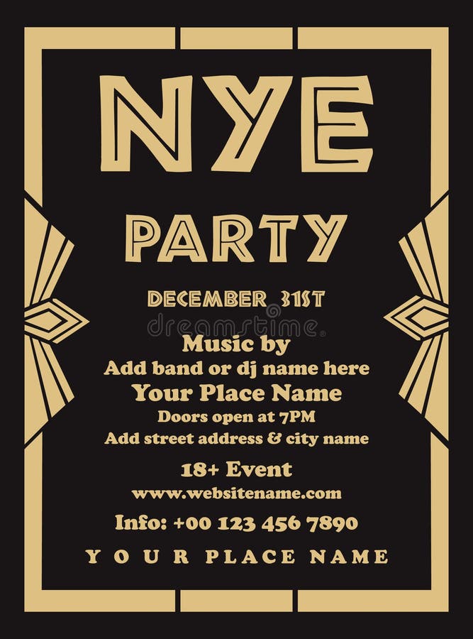 NYE New Year Celebration Party Poster Flyer Social Media Post Design ...