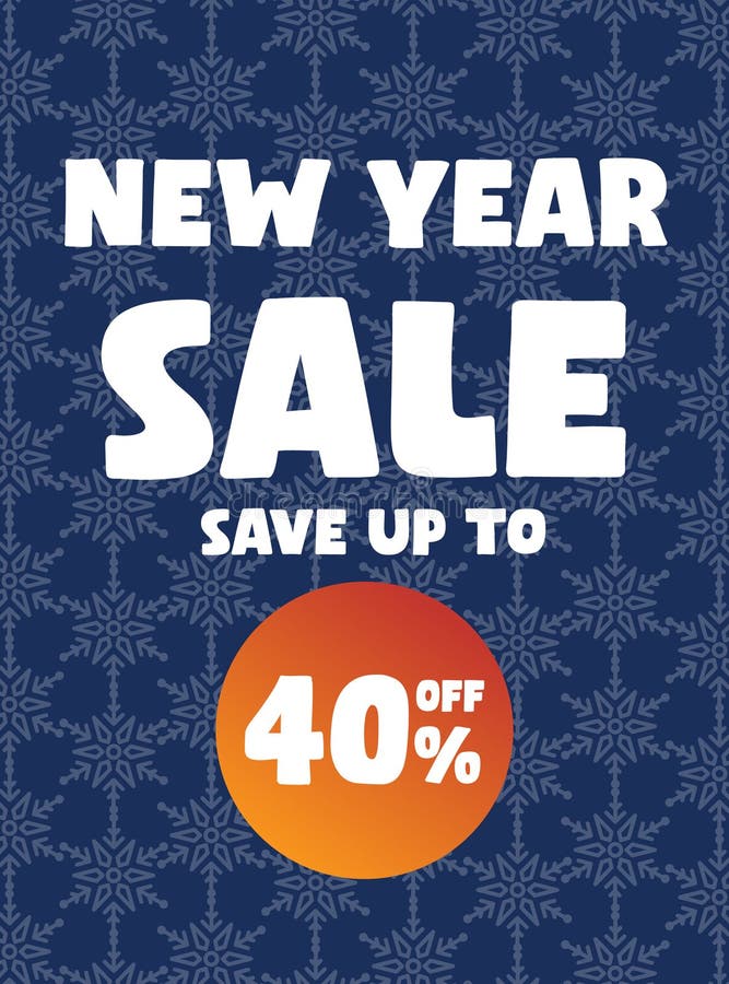 New Year Sale Poster Flyer Social Media Post Design Stock Vector ...
