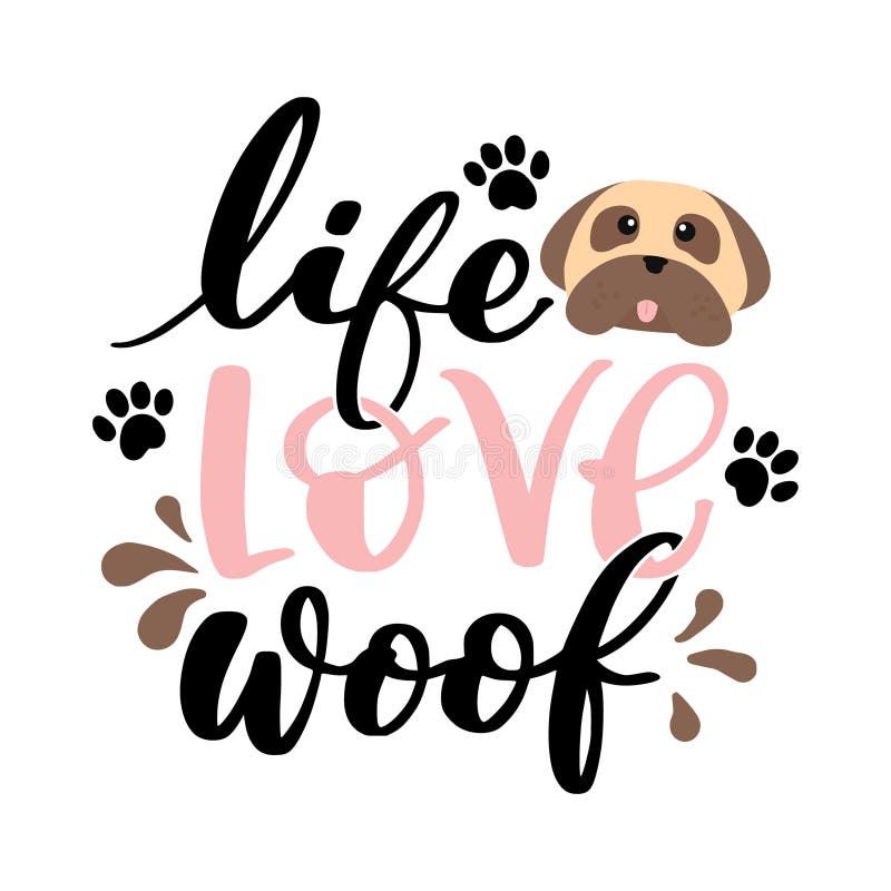 Funny Dog Quotes for Printable Poster, Cards, T-Shirt Design. Stock ...