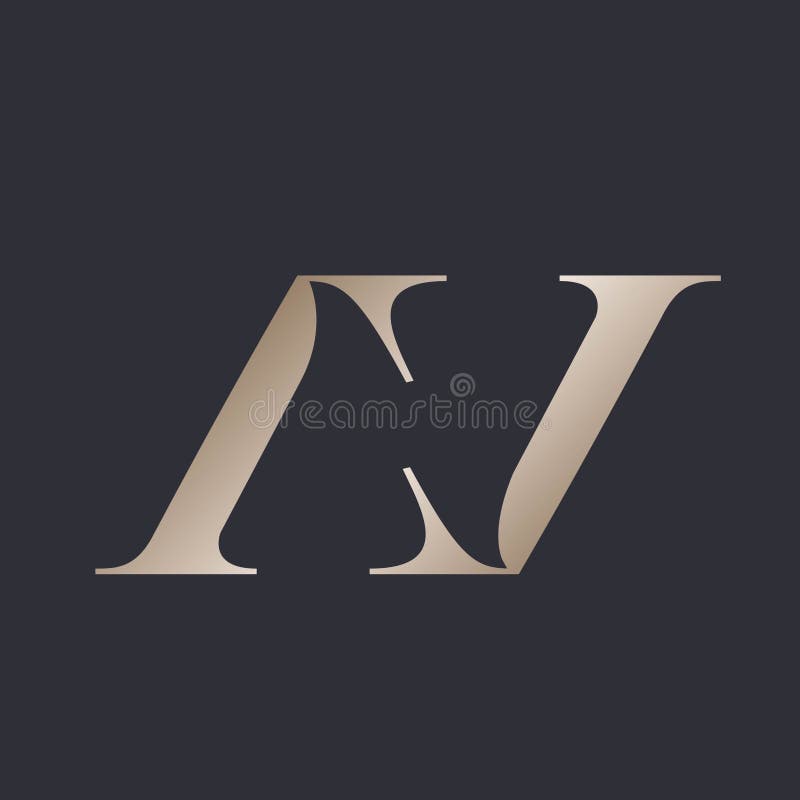 AV Monogram. Uppercase Letter a, Letter V Logo. Shiny Gold Color ...
