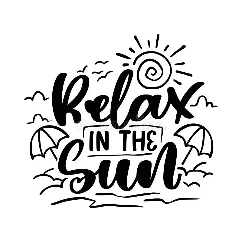 Summer Lettering Quotes. Funny Season Slogans. Isolated Calligraphy ...