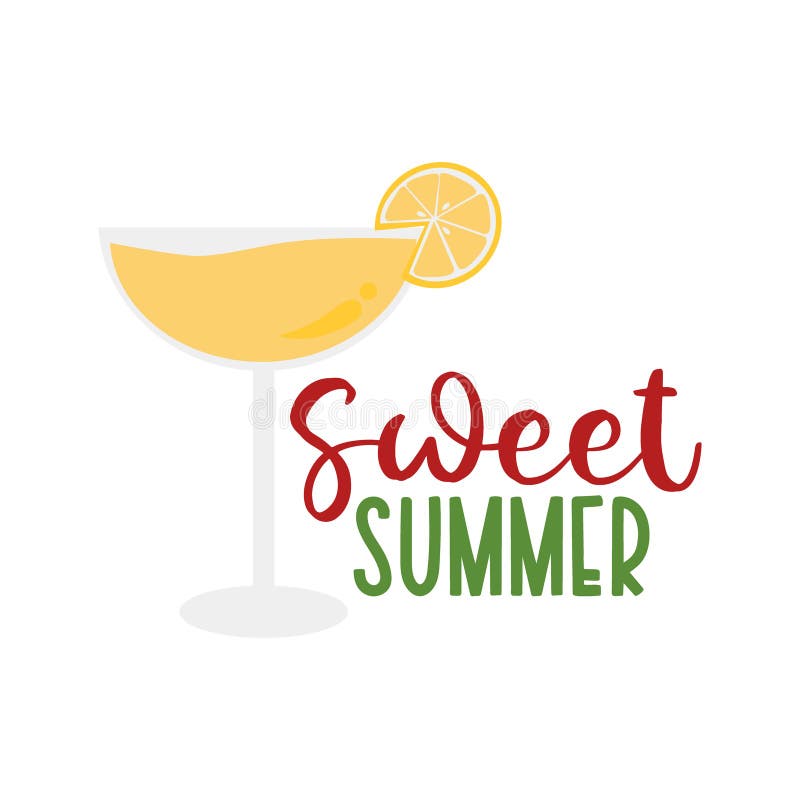 Summer Lettering Quotes. Funny Season Slogans. Isolated Calligraphy ...