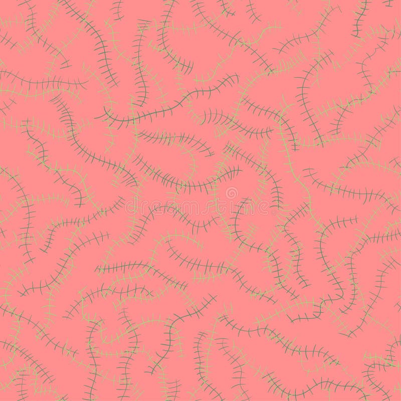 Seamless Hand Drawn Pattern with Line Scars Stock Vector - Illustration ...