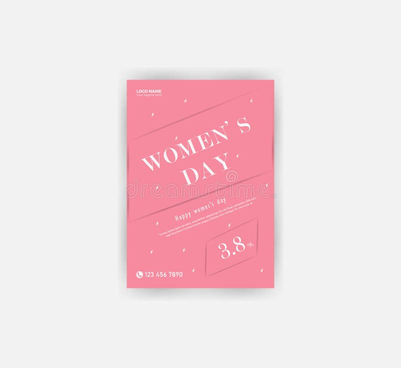 International Women Day Poster Design Template Colorfull Stock Vector ...
