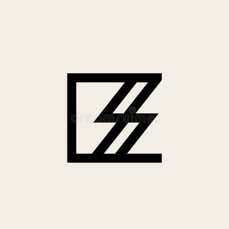 Intertwined Lines BE Monogram. Abstract Geometric Uppercase Bold Letter ...