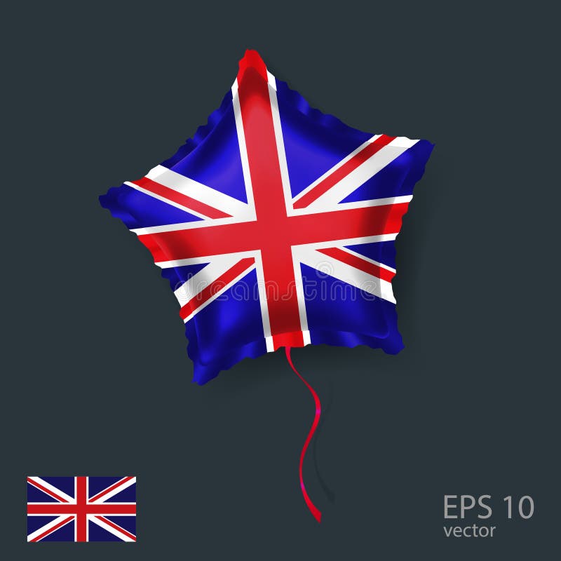 England Star Flag. English Star Shape Flag Stock Vector - Illustration ...