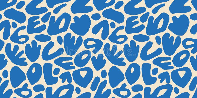 Abstract Organic Shape Art Seamless Pattern Stock Vector - Illustration ...