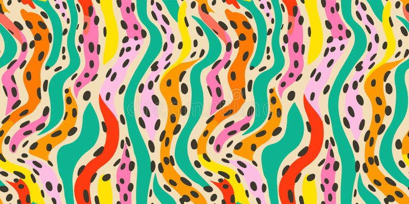 Colorful Abstract Brush Stroke Painting Seamless Pattern Stock Vector ...